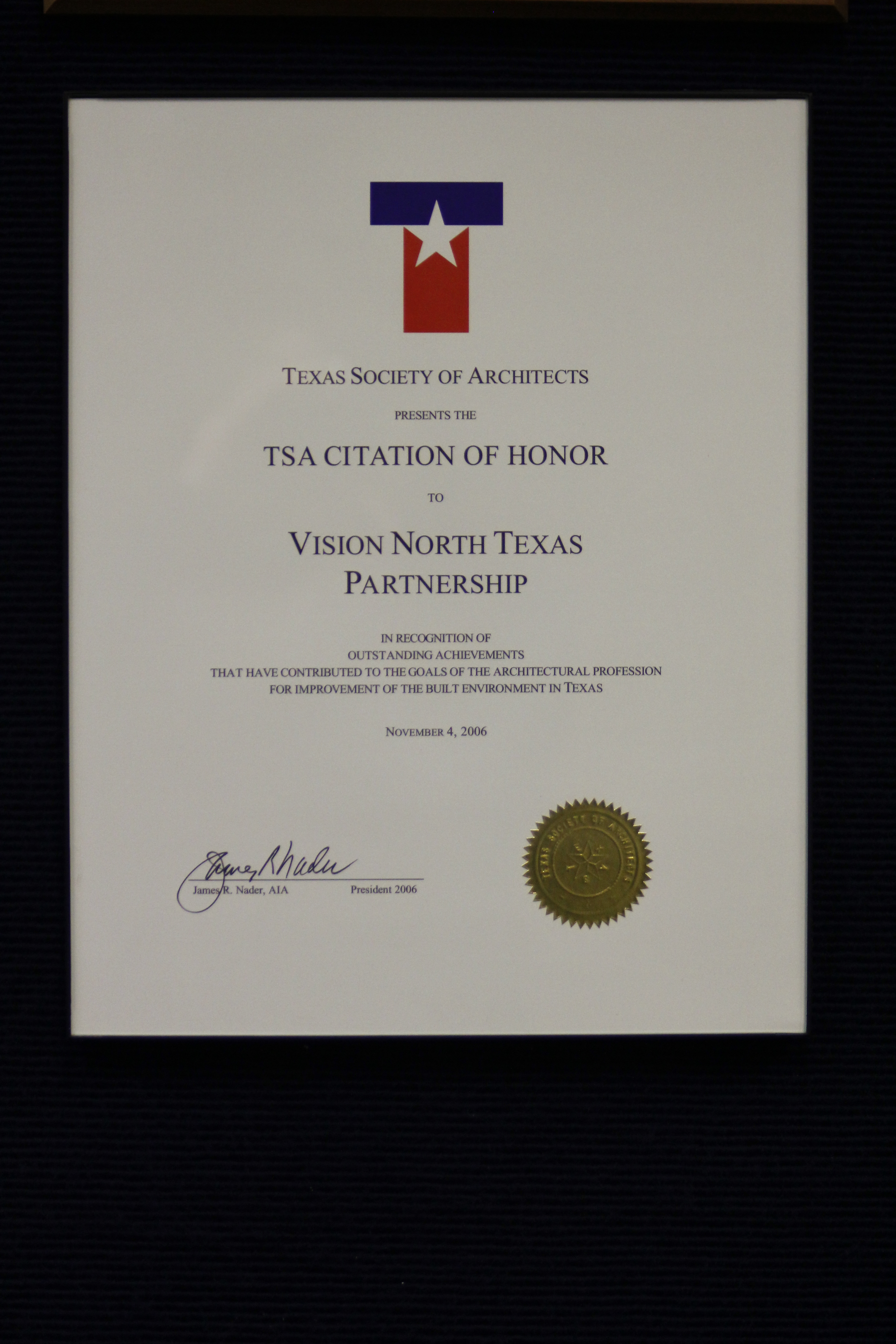 2006 Vision North Texas_TSA - Plan For Action